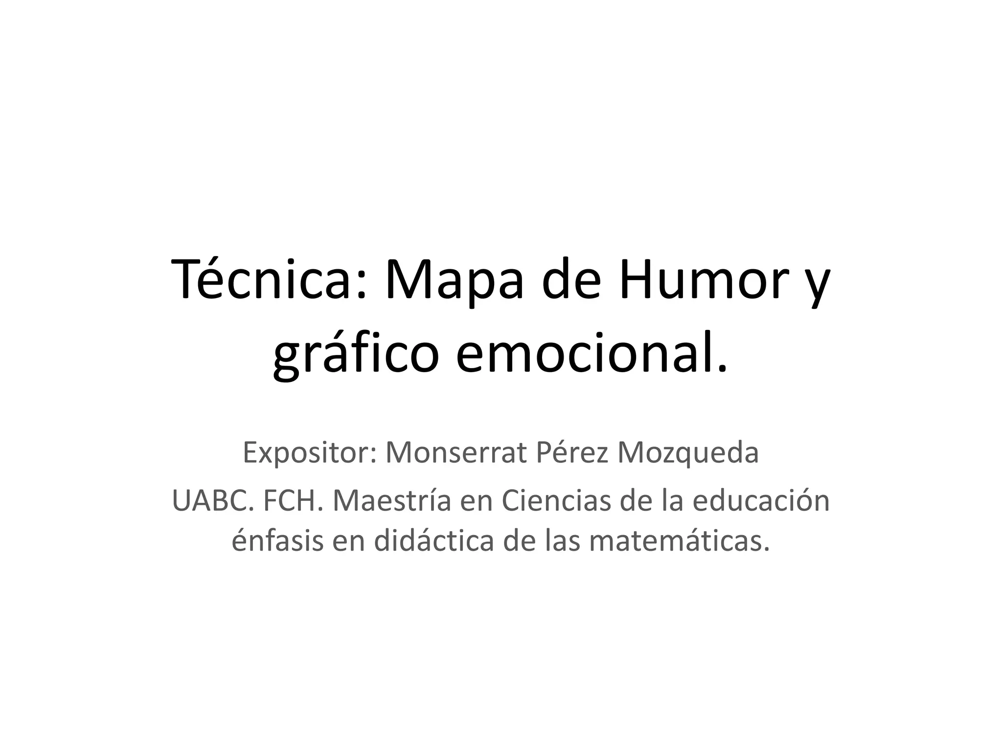 Mapa de humor y gráfico emocional | PPTX