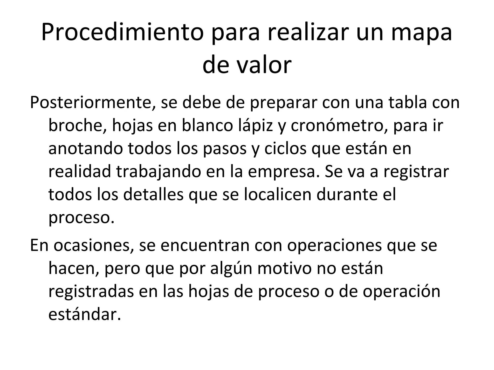 Mapa de la cadena de valor vsm 1 | PPT