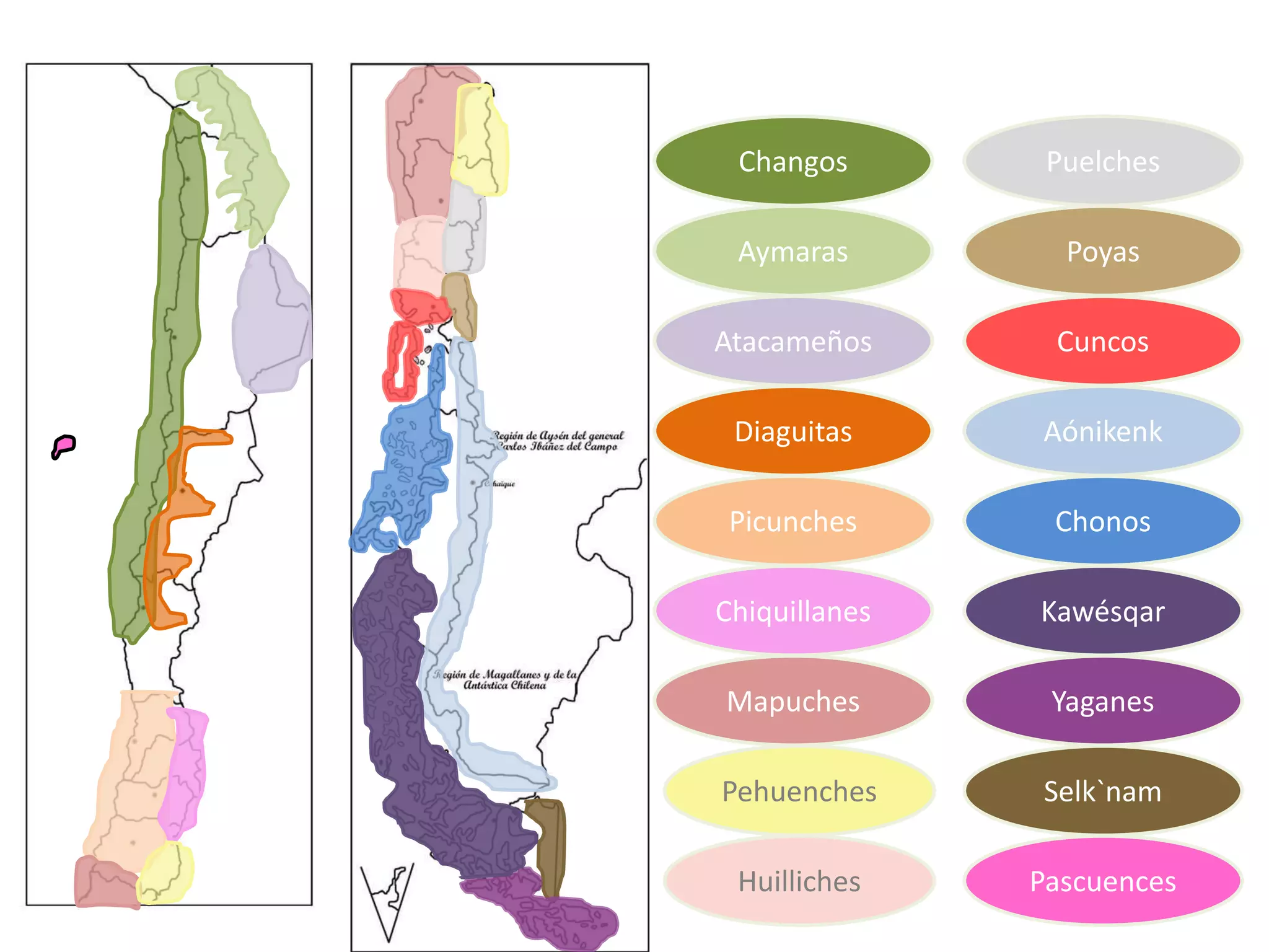 Mapa de pueblos originarios de Chile | PPTX