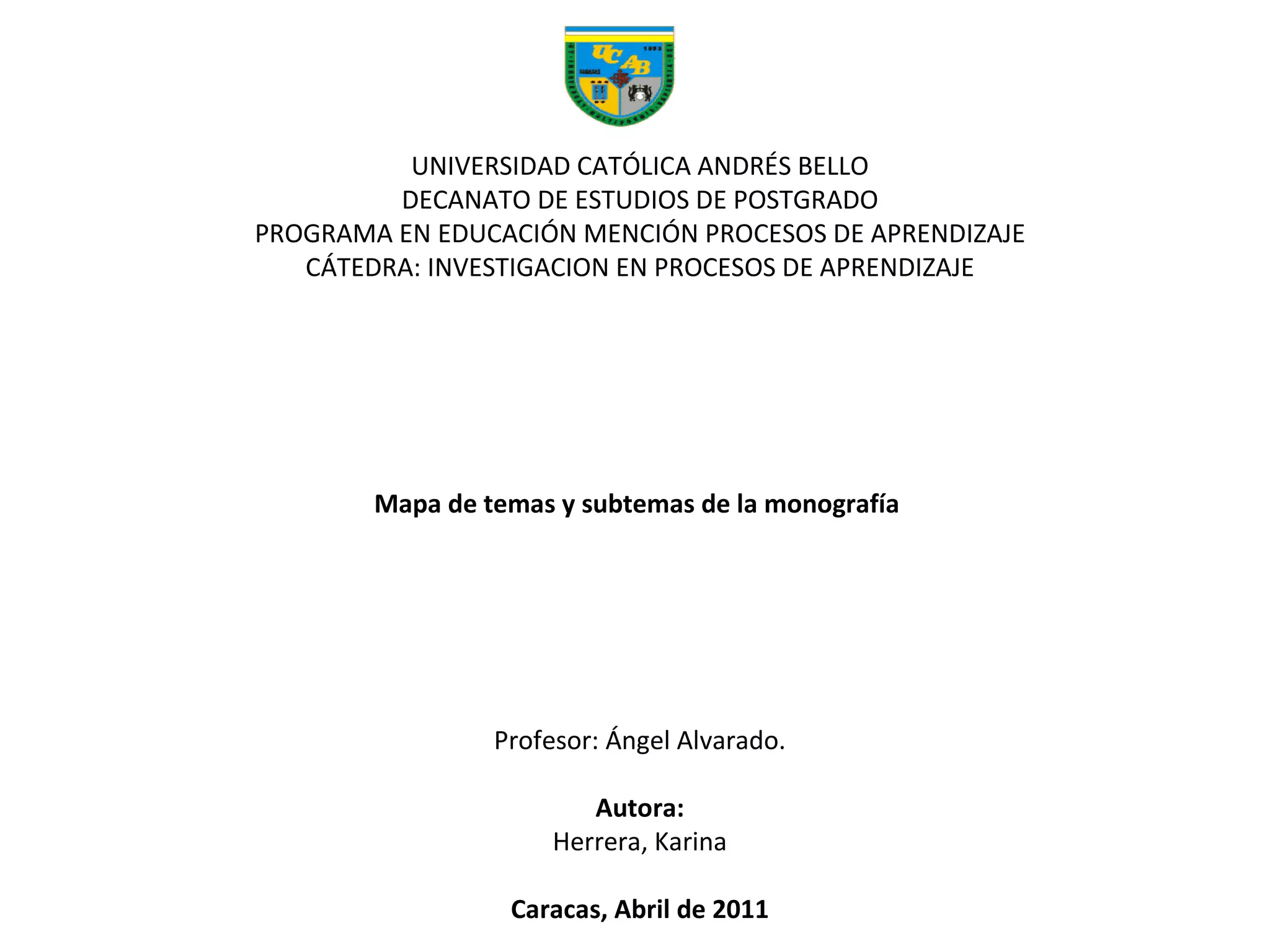 Mapa de temas y subtemas para la monografia | PPT