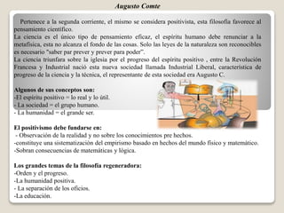 Mi presentacion sobre Augusto Comte - Positivismo | PPTX