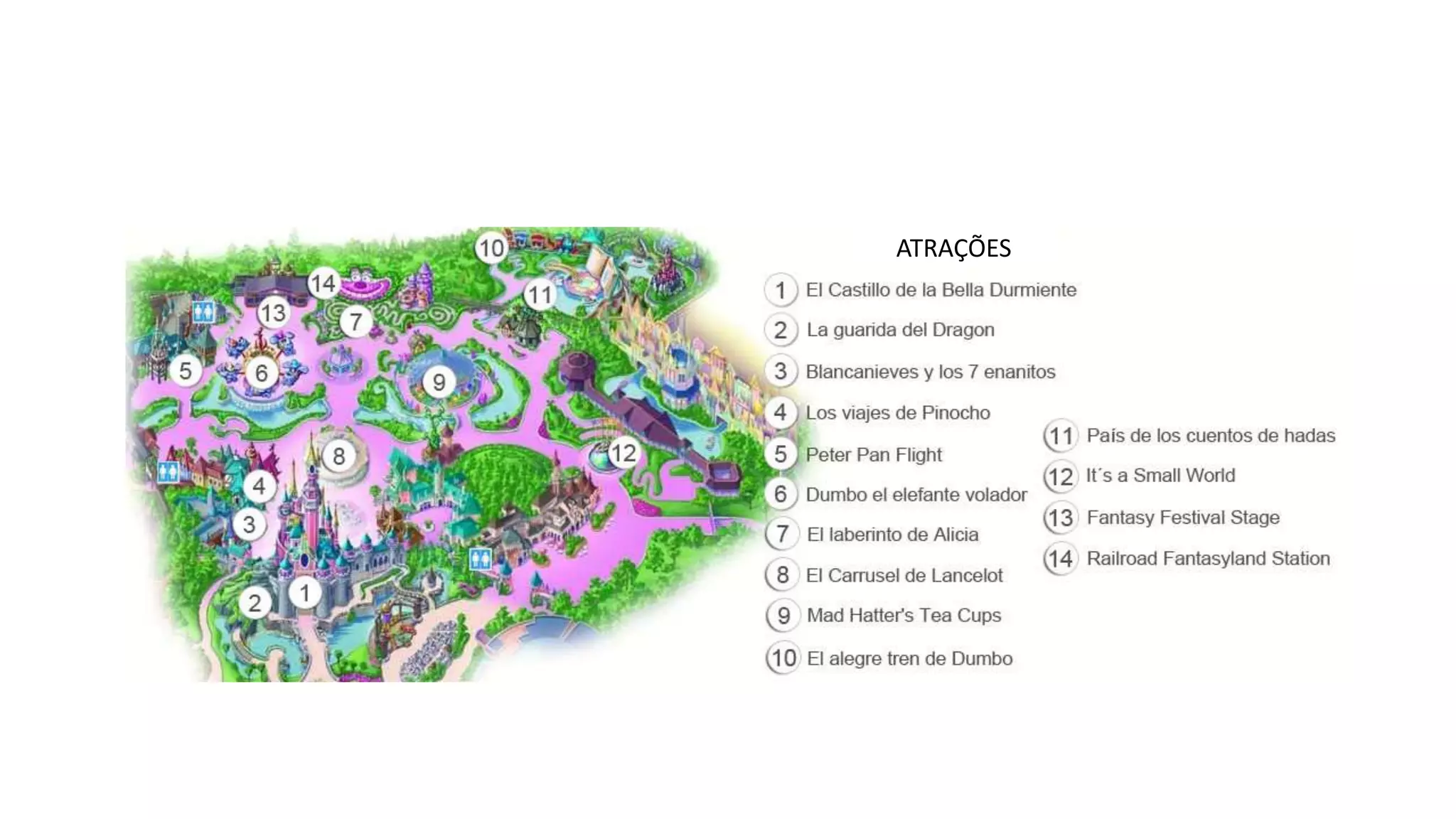 Mapa disneyland park
