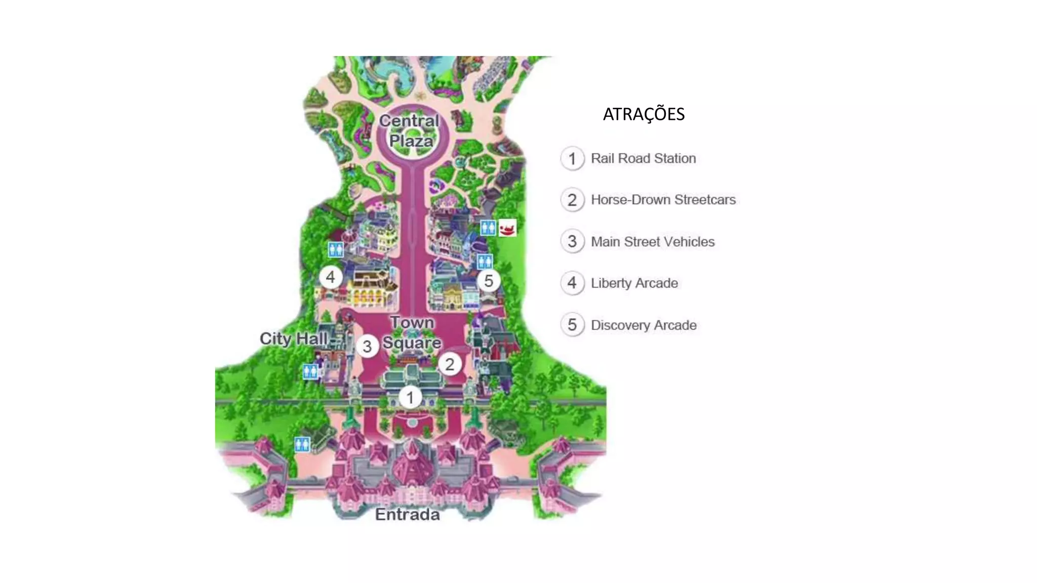 Mapa disneyland park