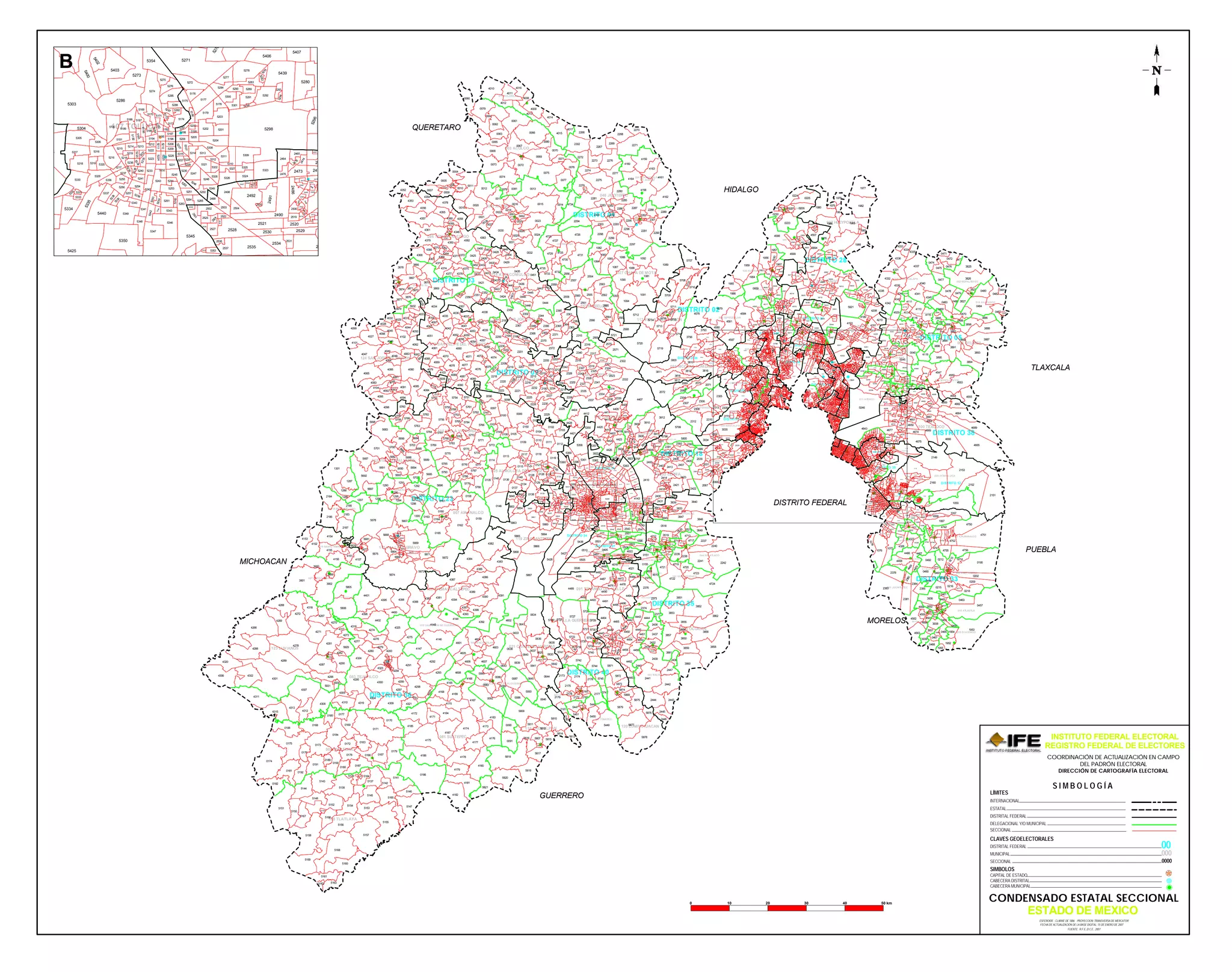 Mapa edo. de méx. y naucalpan | PDF