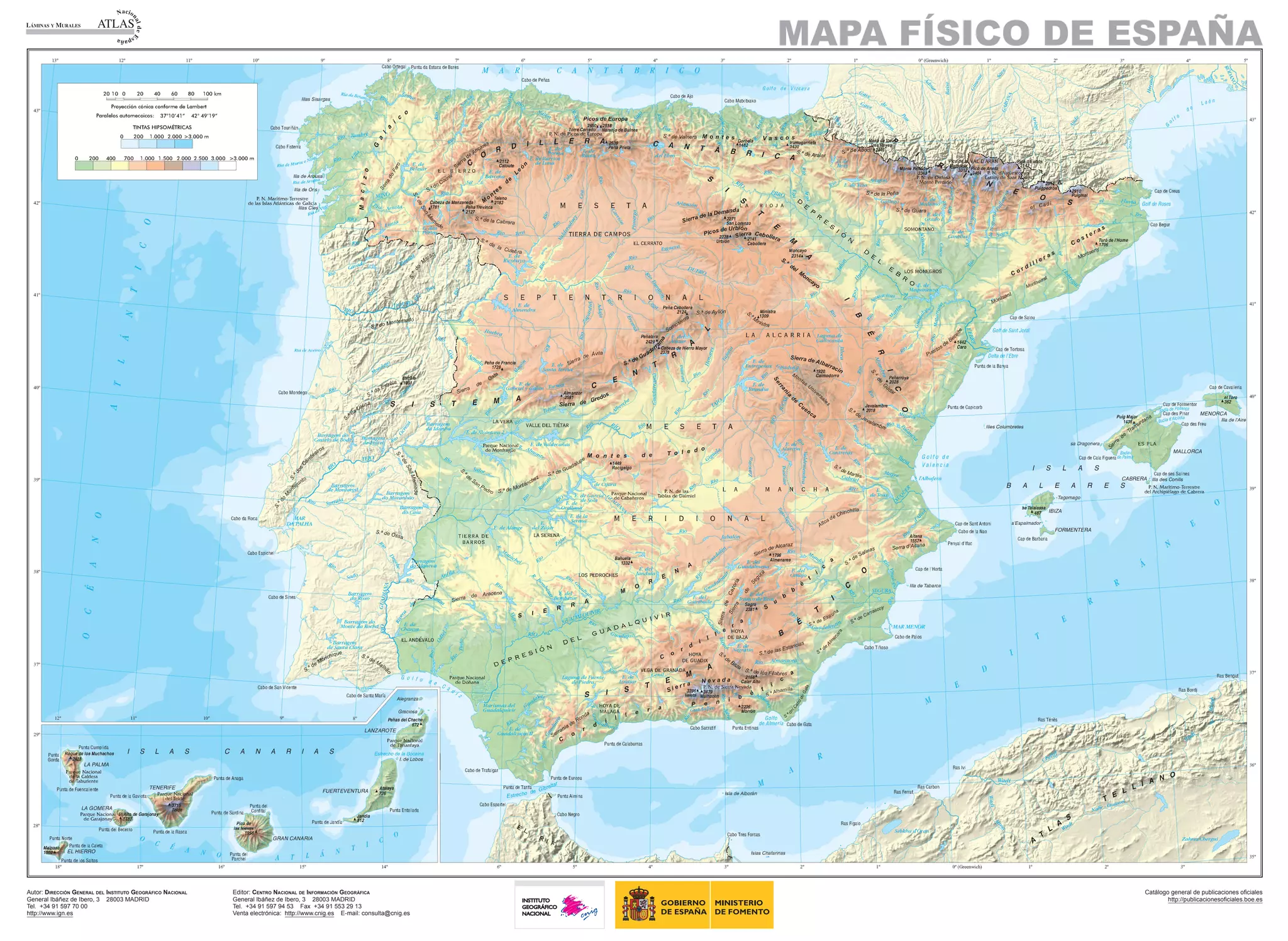 Mapa espana fisico | PPT