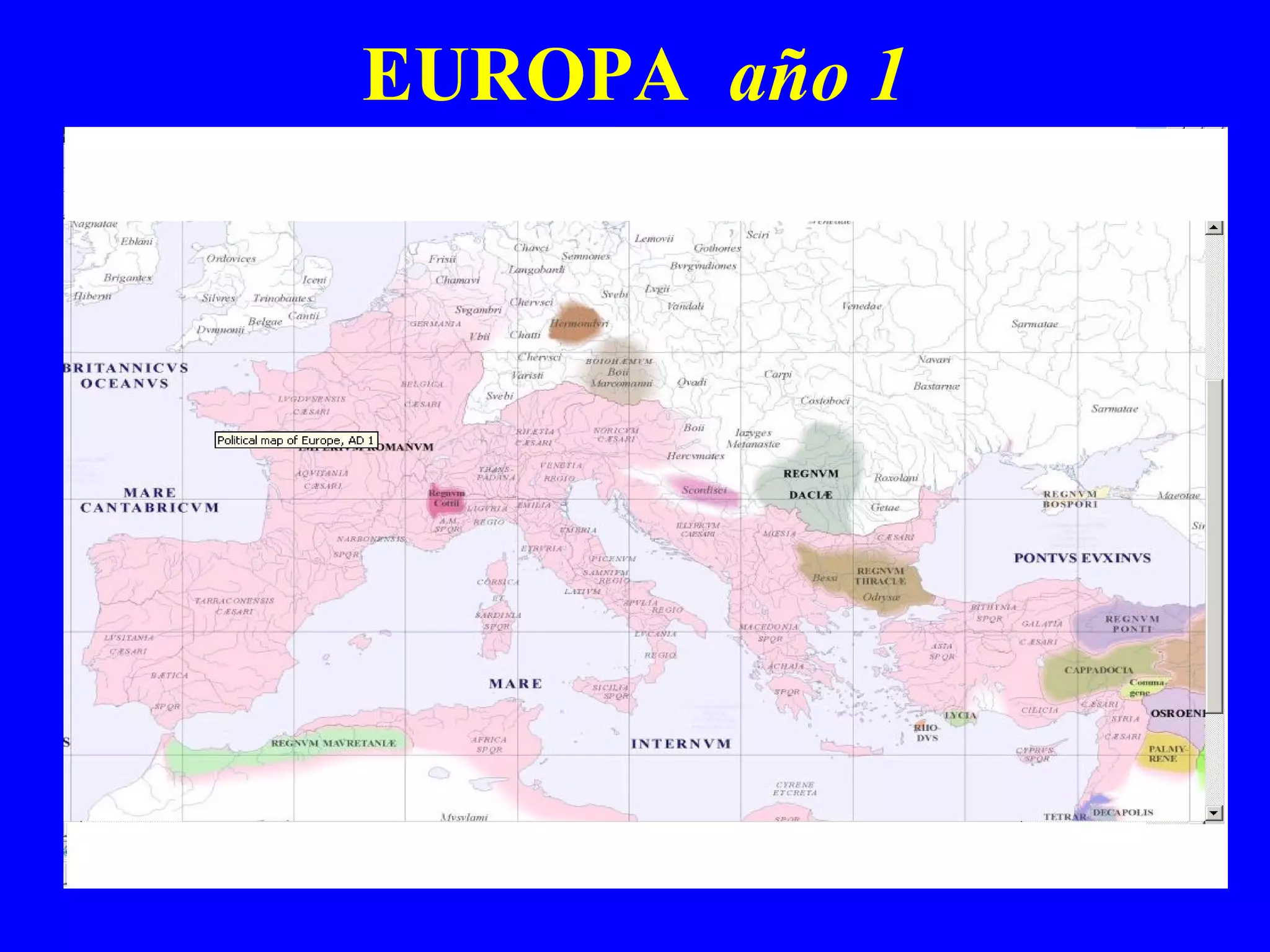 Mapa europa (año 1 al 2000) | PPT