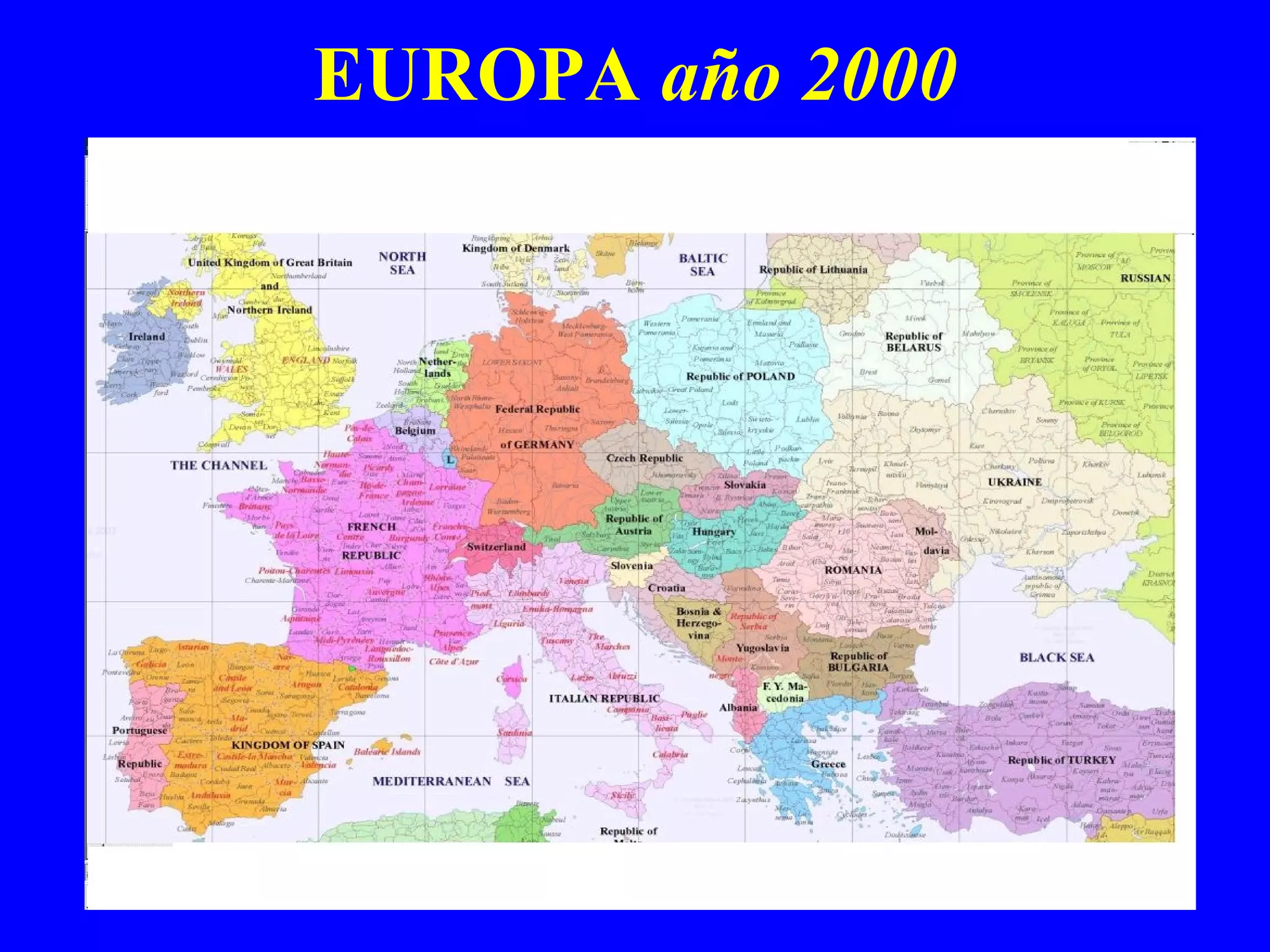 Mapa europa (año 1 al 2000) | PPT
