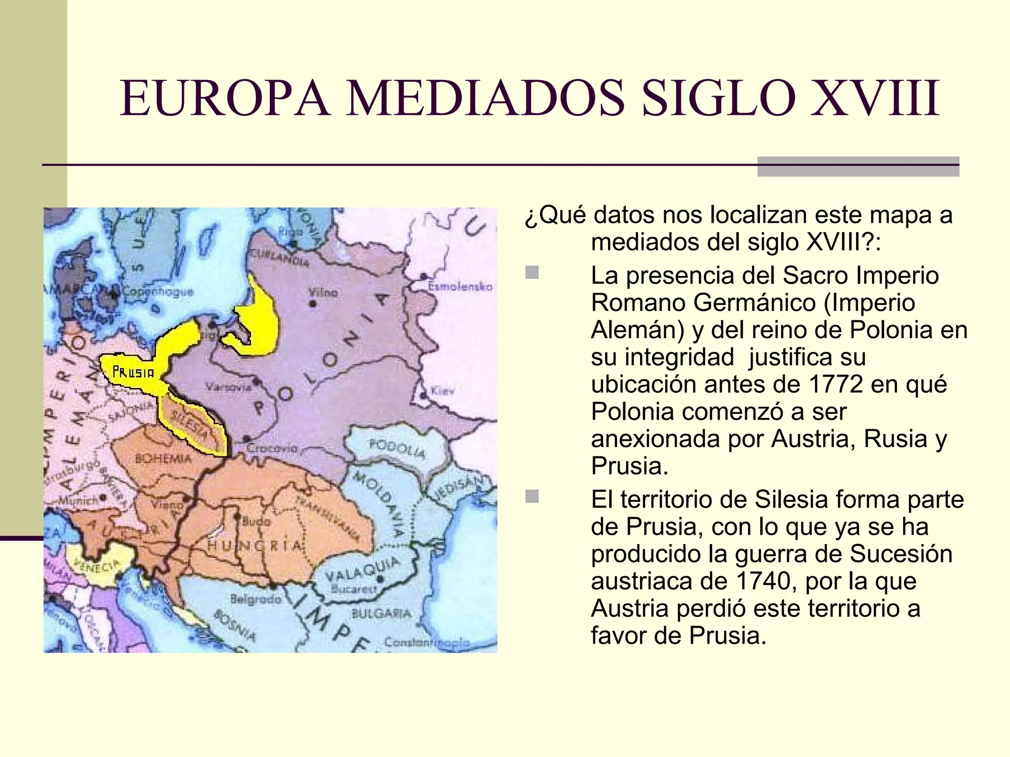 Mapa europa siglo xviii