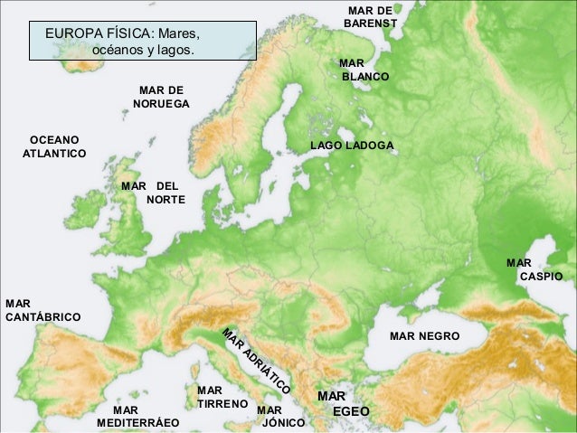 Mapa fisico de europa