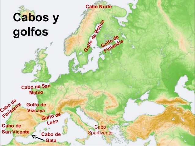 Mapa físico de europa