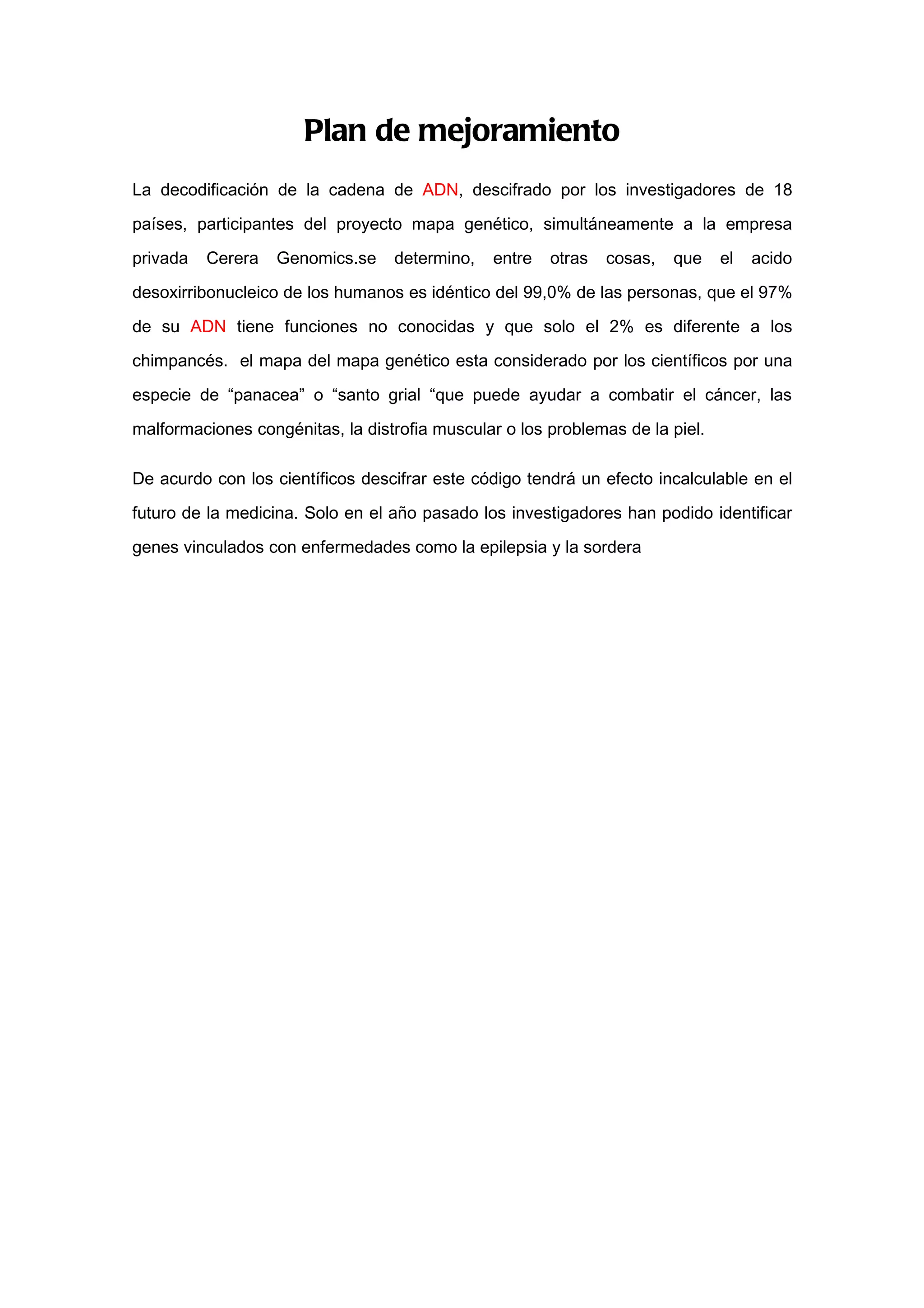 Mapa genetico humano | DOC