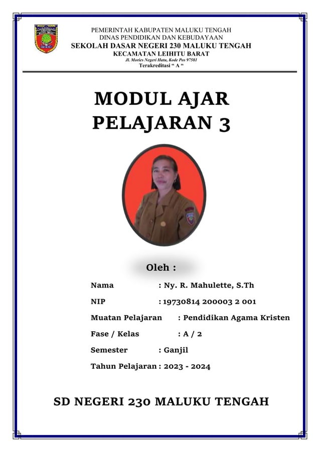 Modul Ajar Kumer_PAK_PELAJARAN 3_Kelas 2.docx