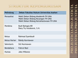 Presentasi MAPALA PRO JUSTICIA FH UNA | PPT