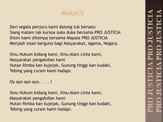 Presentasi MAPALA PRO JUSTICIA FH UNA | PPT