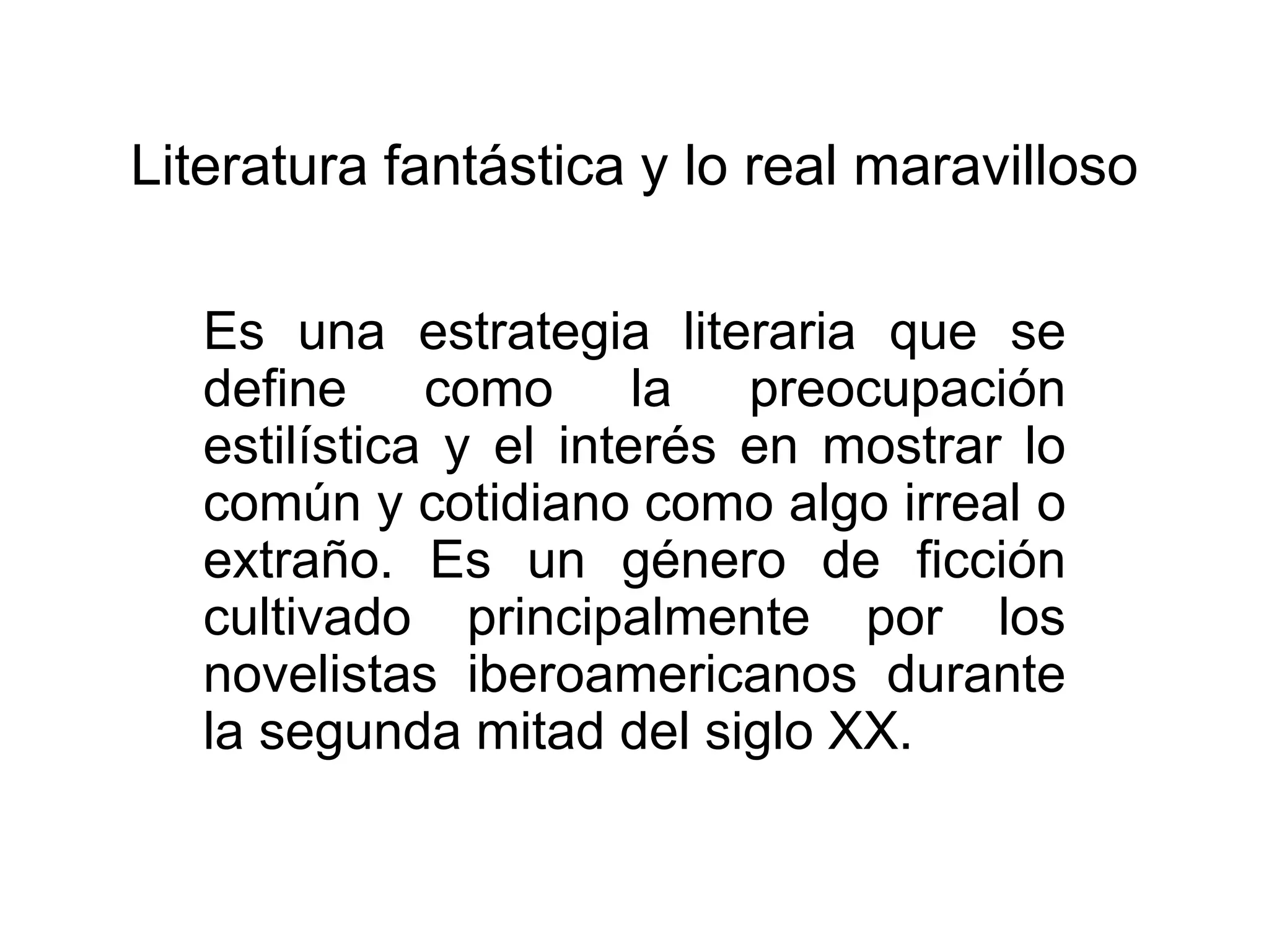 Mapa mental literatura fastastica y lo real maravilloso | PPTX