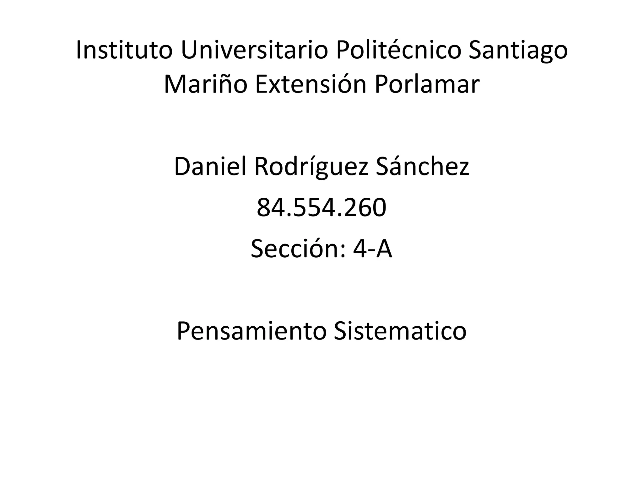 Mapa mental pensamiento sistemático - Daniel Rodriguez | PPT