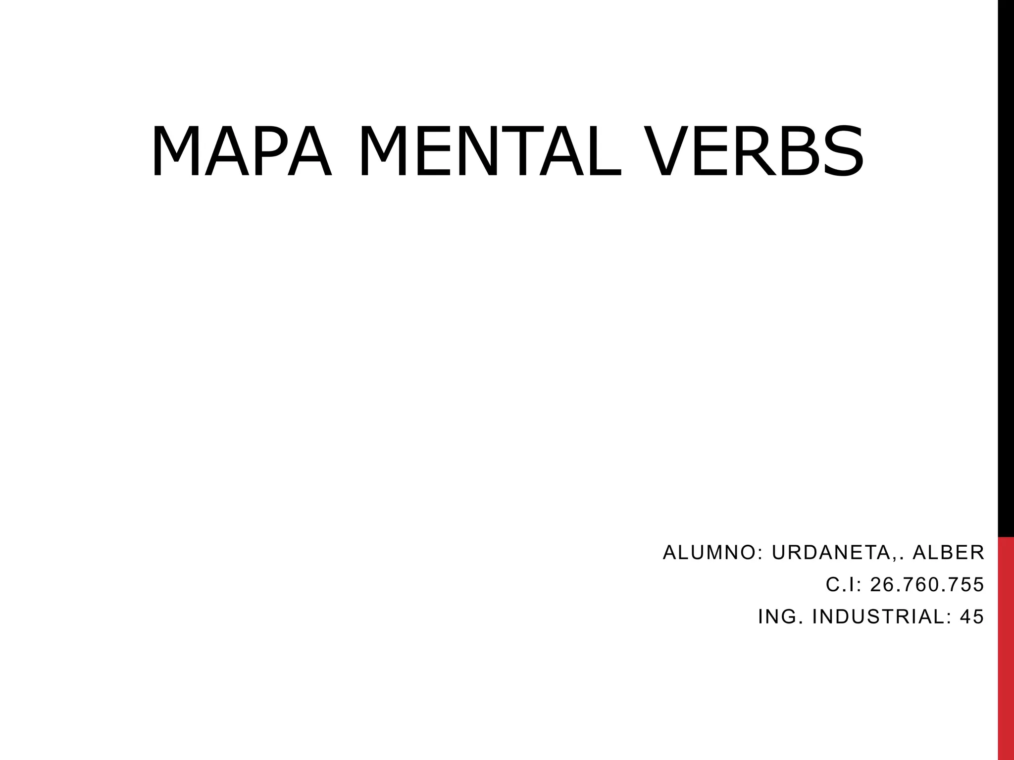 Mapa mental verbs | PPT