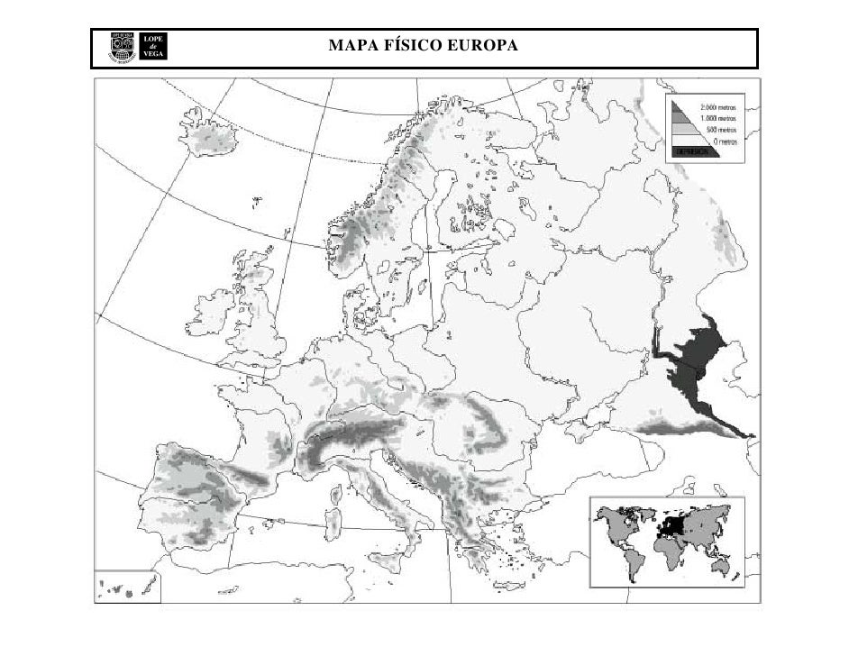 Mapa Mudo Fisico Europa Mapa Mudo Fisico Europa