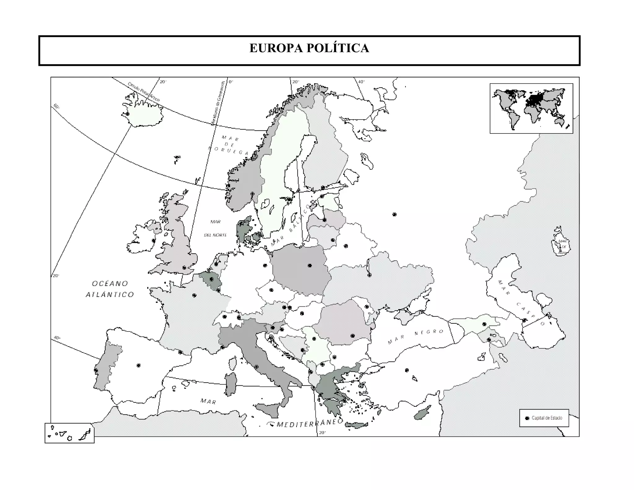 Mapa mudo politico_europa | PDF