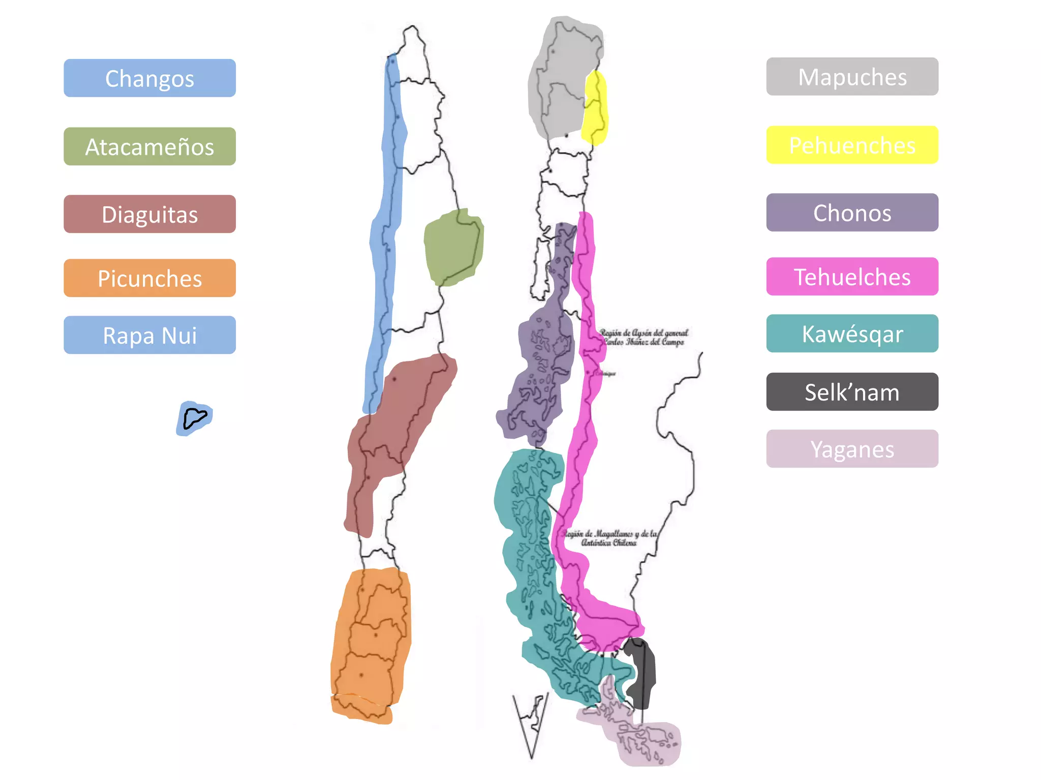 Mapa mudo pueblo indigenas de chile | PPTX