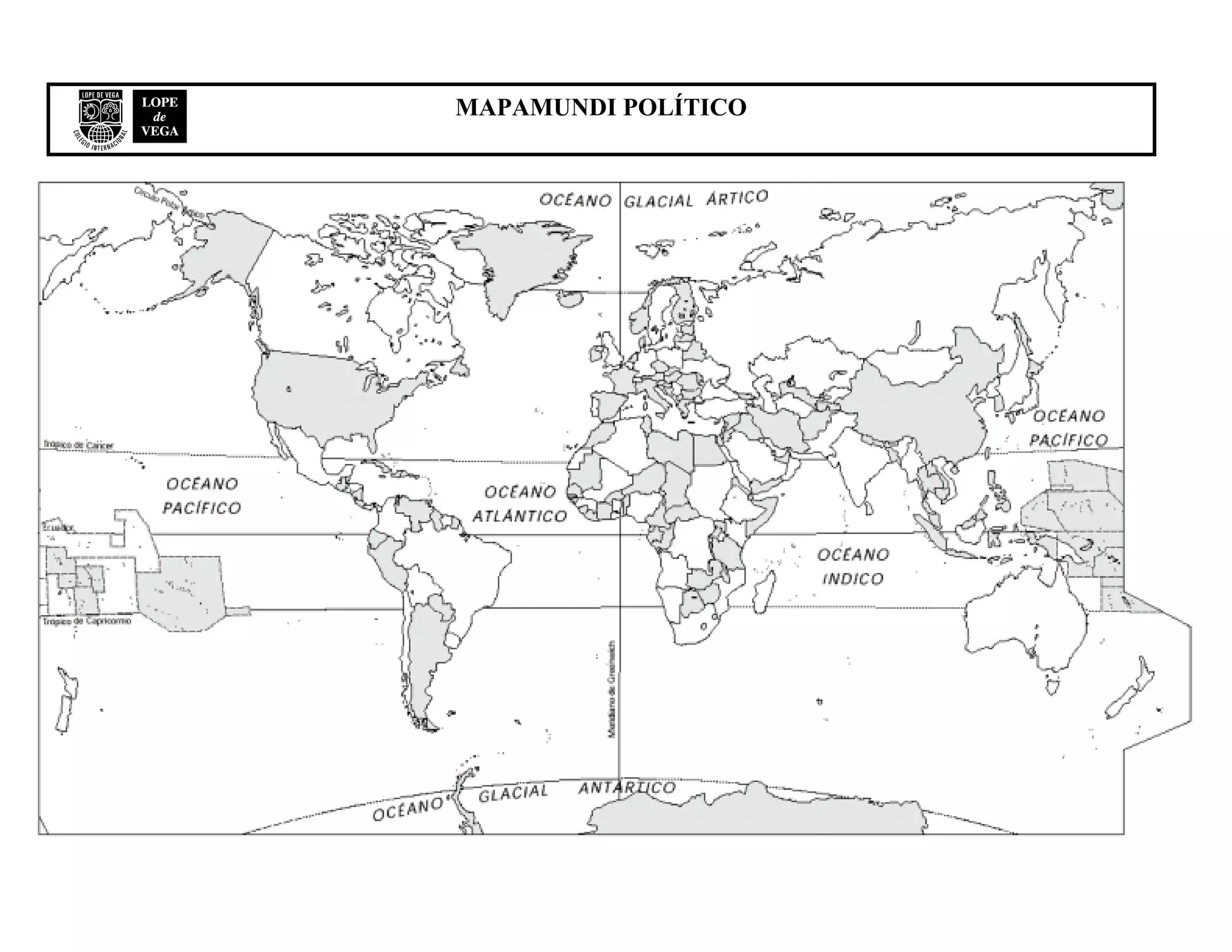 Mapa Mundi Politico | PDF