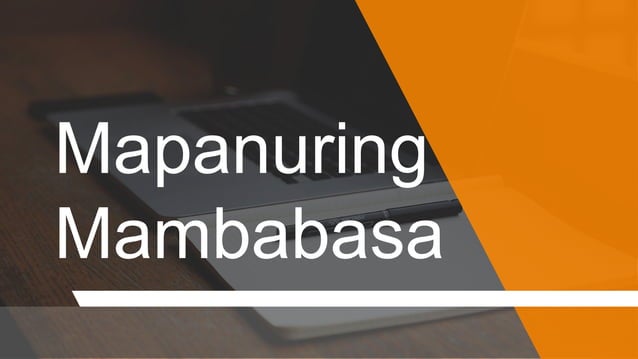 Mapanuring Mambabasa | PPTX