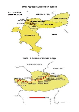 Mapa politico de la provincia de pisco | DOCX