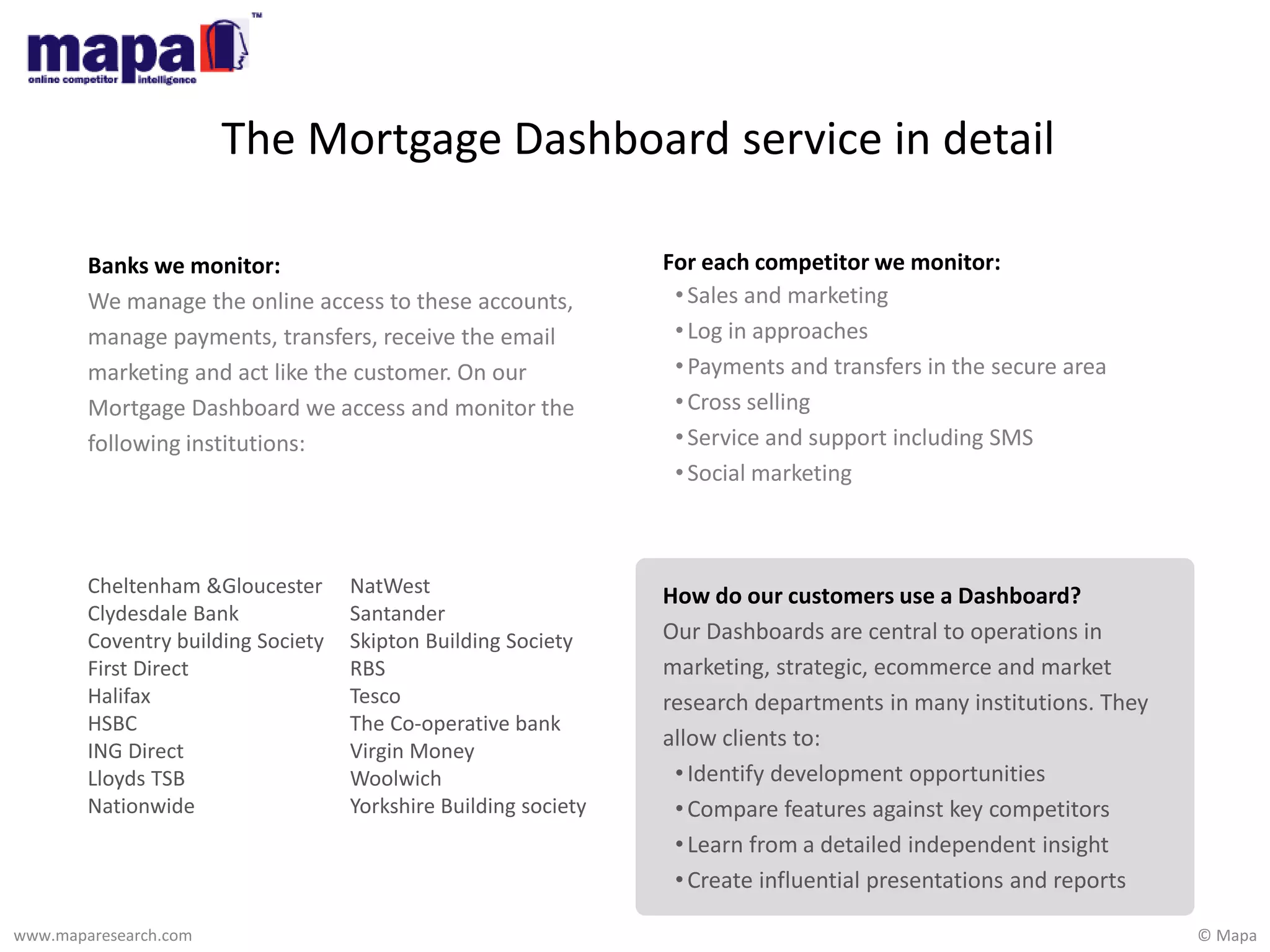 Mapa research brochure-mortgage-dashboard | PDF