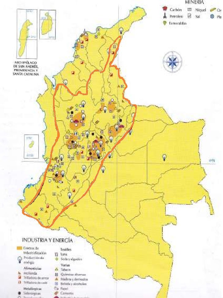 Mapa De La Region Andina REGION ANDINA DE COLOMBIA