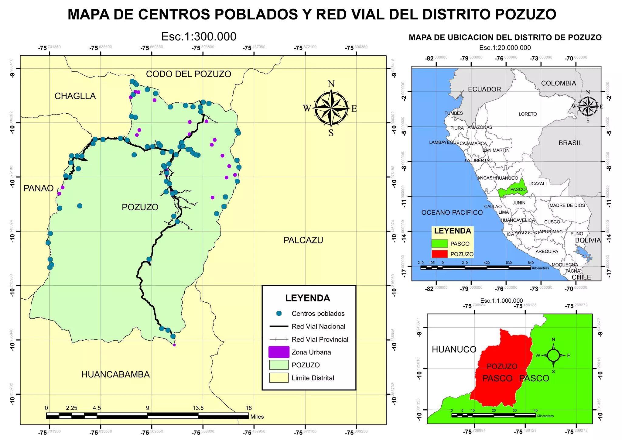 Mapas del distrito de pozuzo | PDF