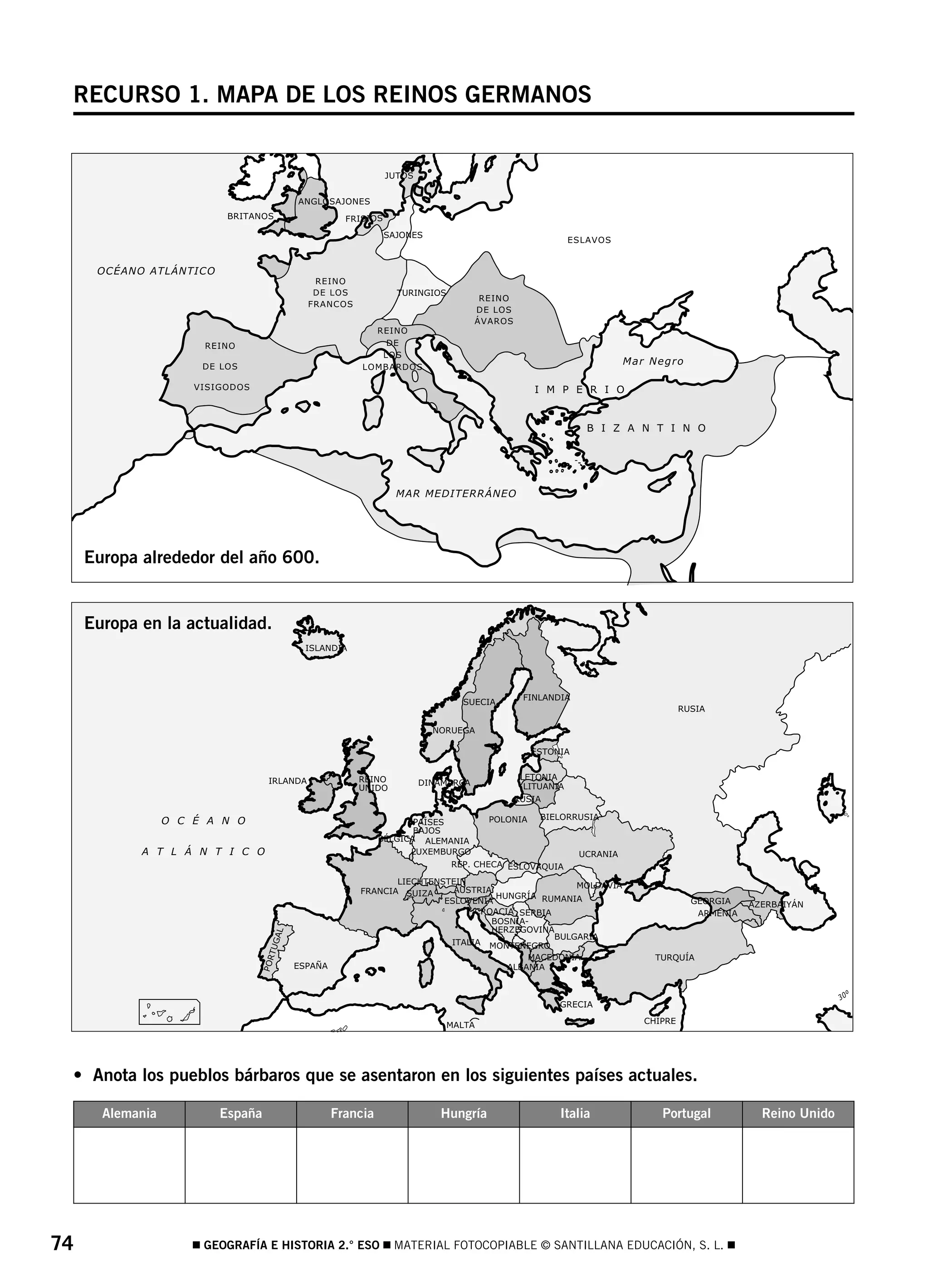 Mapas de los reinos germanos | PDF