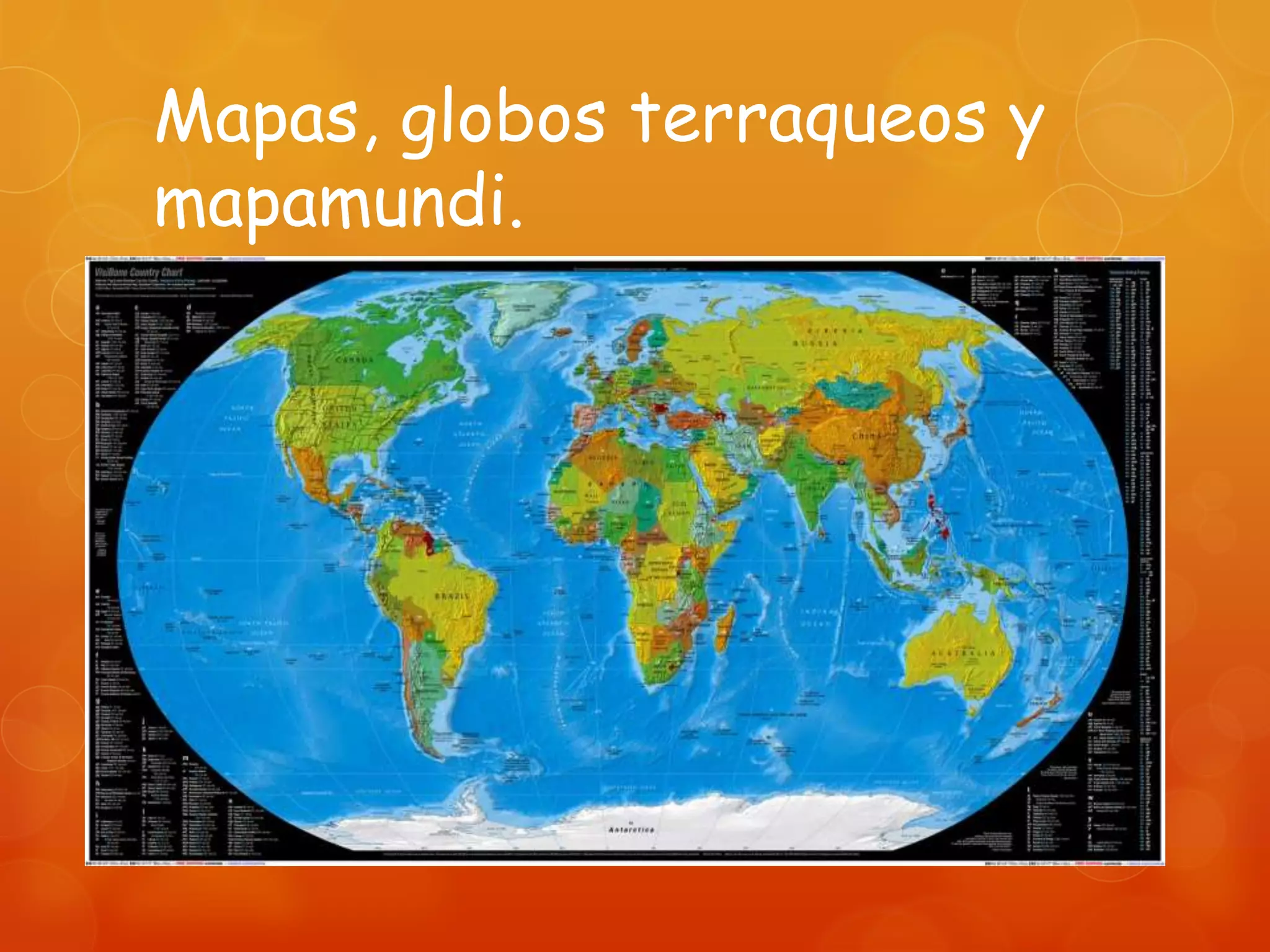 Esquema Del Mapa Del Globo Terráqueo