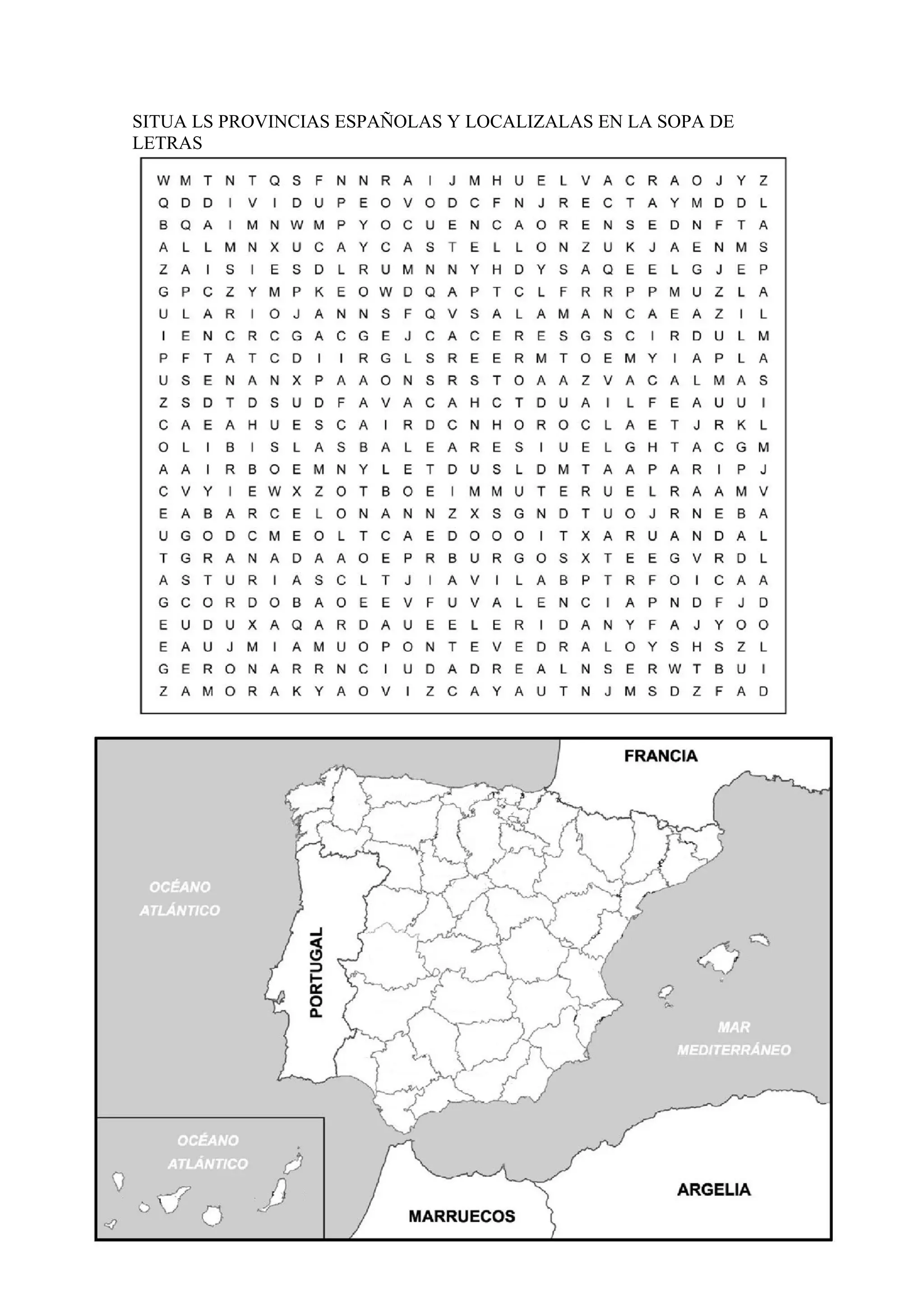 Mapa sopa de letras | DOC