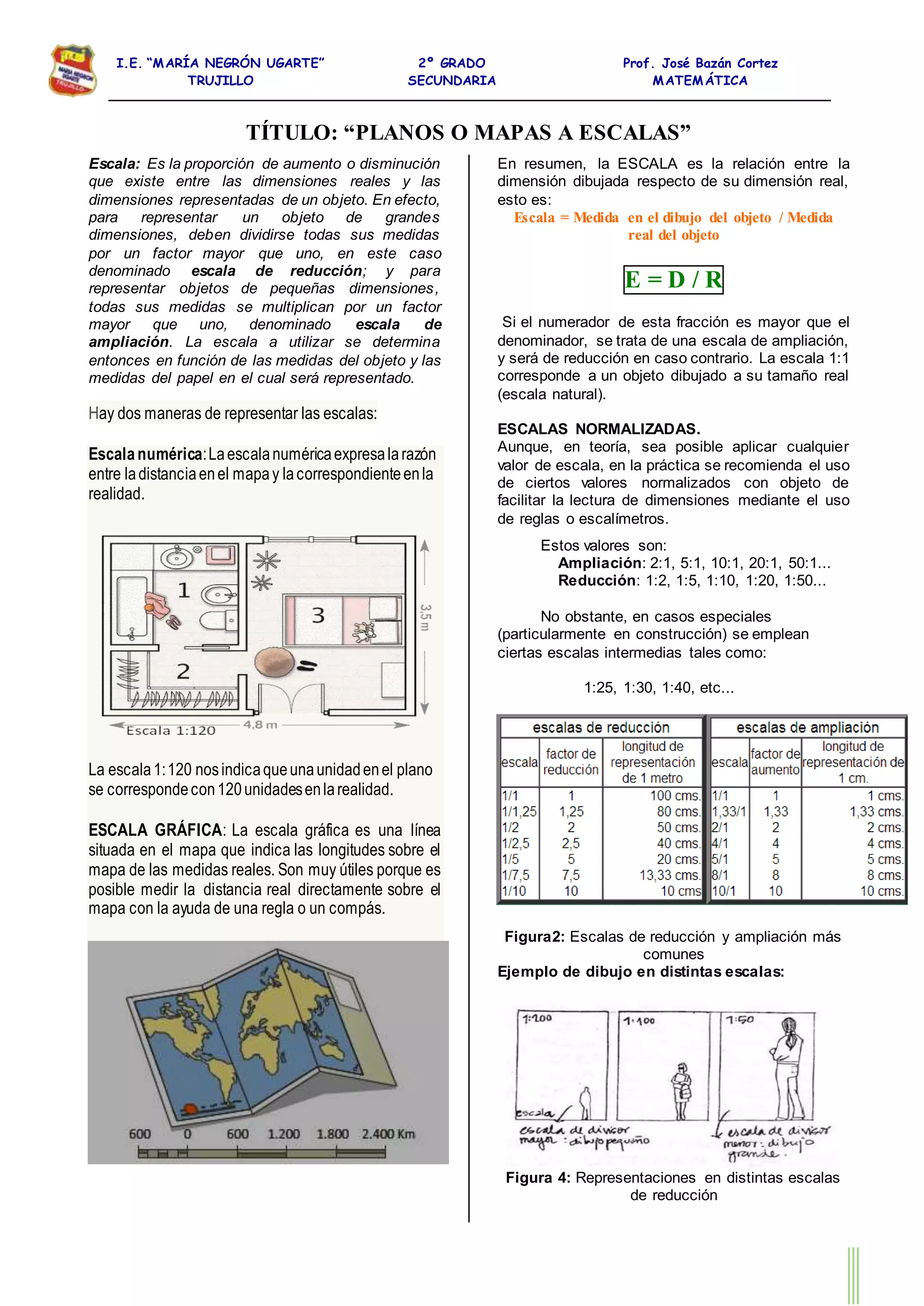 Escalas Planos Y Mapas Worksheet Planos Escala De Planos Mapas