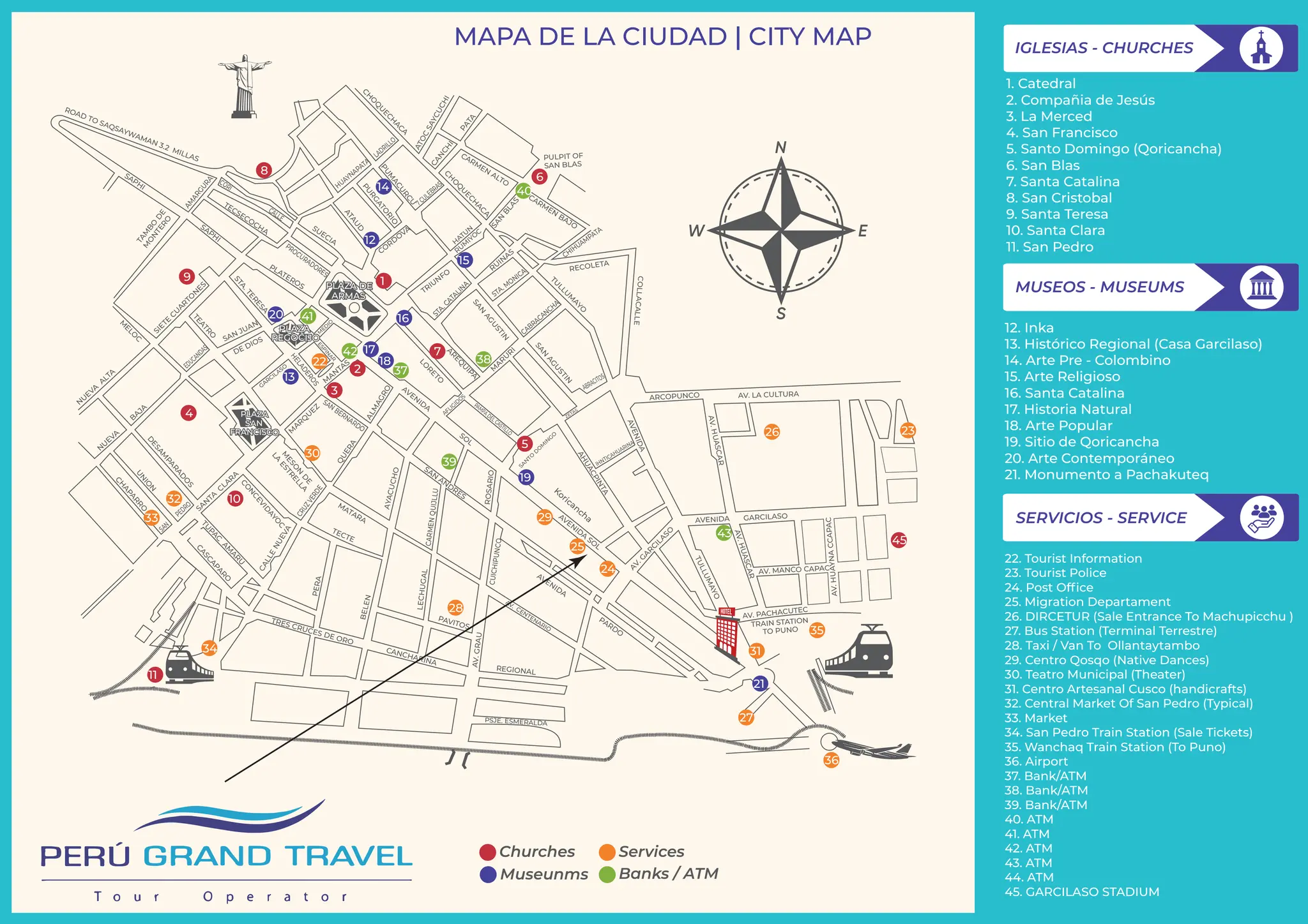 Mapa Turístico del Cusco - Agencia de viajes Cusco | PDF
