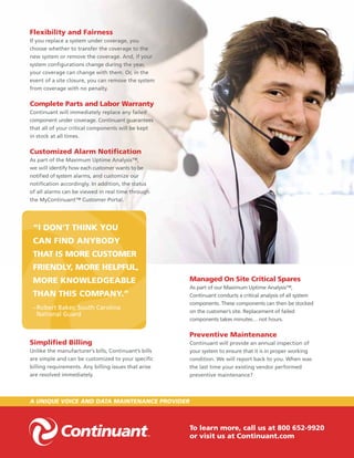 Maintenance Advantage Plan | PDF