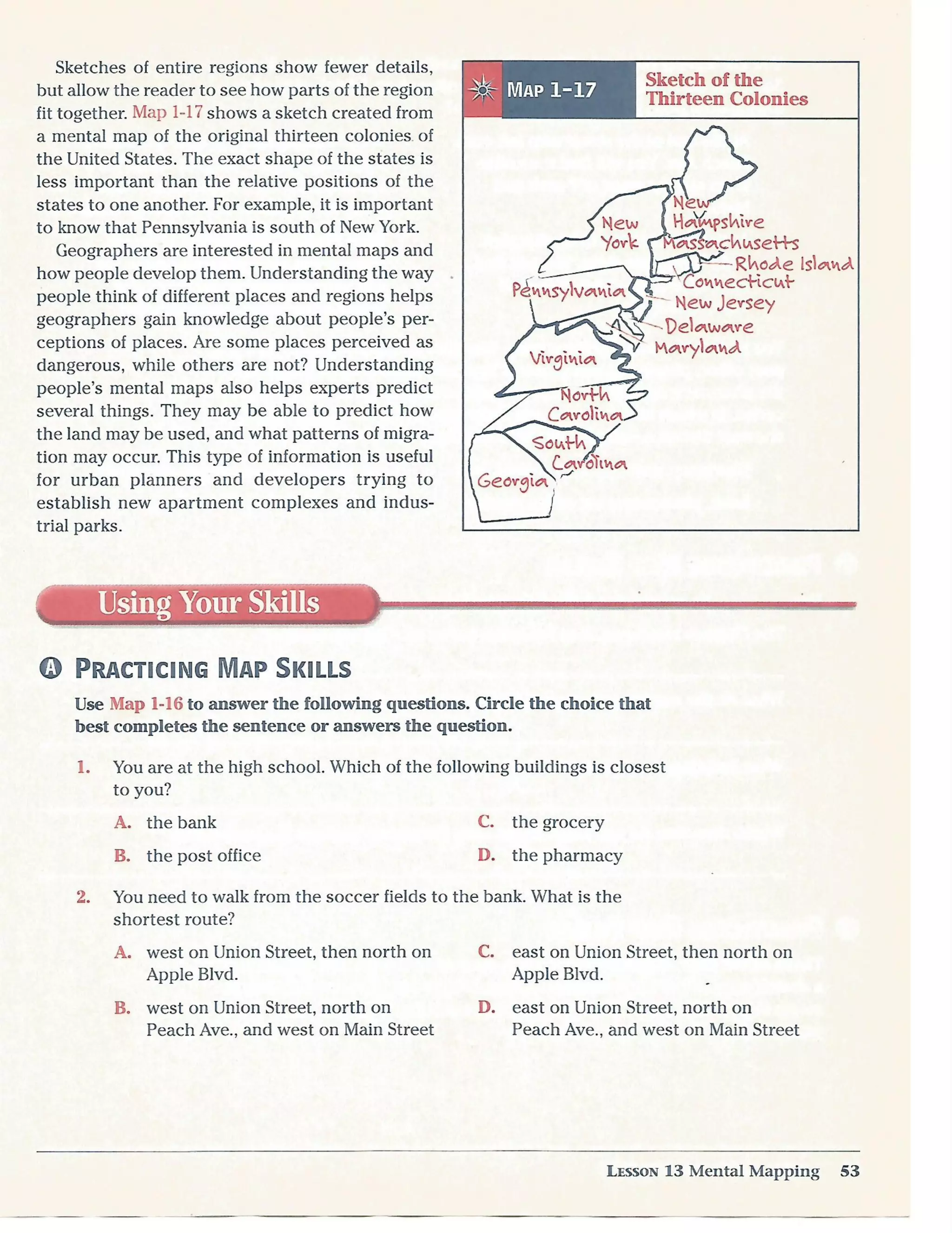 Map center lesson mental mapping | PDF