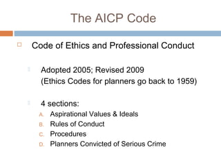 The AICP Code of Ethics and More | PPT