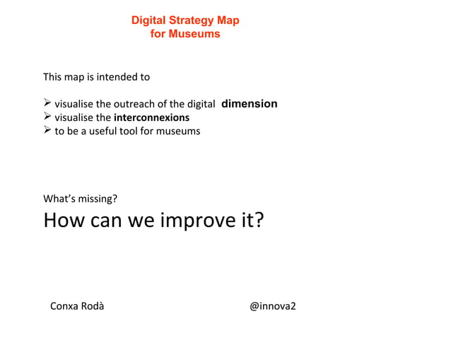 Digital Strategy Map for Museums | PPT | Digital Arts | Fine Art