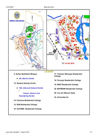 Map direction varsity mall | PDF