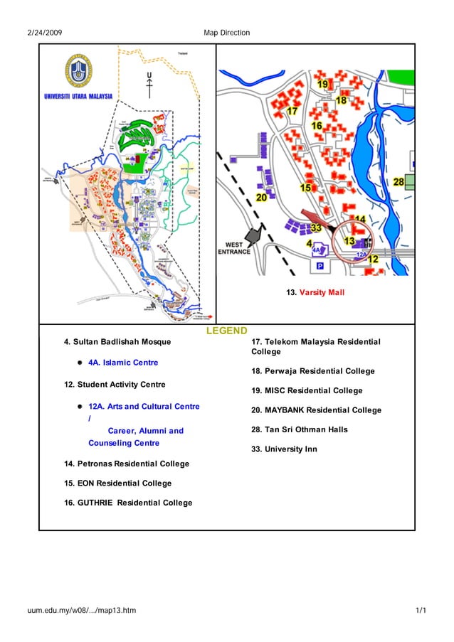 Map direction varsity mall | PDF