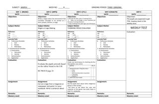 K to 12 Grade 3 DLL MAPEH (Q1 – Q4) | PDF
