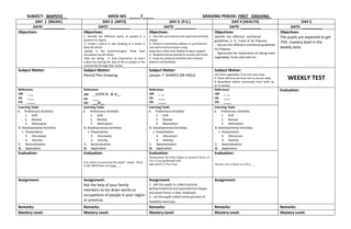 K to 12 Grade 3 DLL MAPEH (Q1 – Q4) | PDF