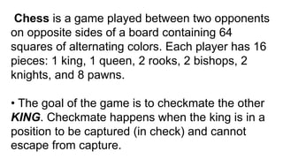 MAPEH-8-CHESS-third quarter lesson PowerPoint presentation | PPTX