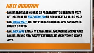 Mapeh - Music 5-Q1_Note Duration (Haba at Tagal ng Nota.pptx