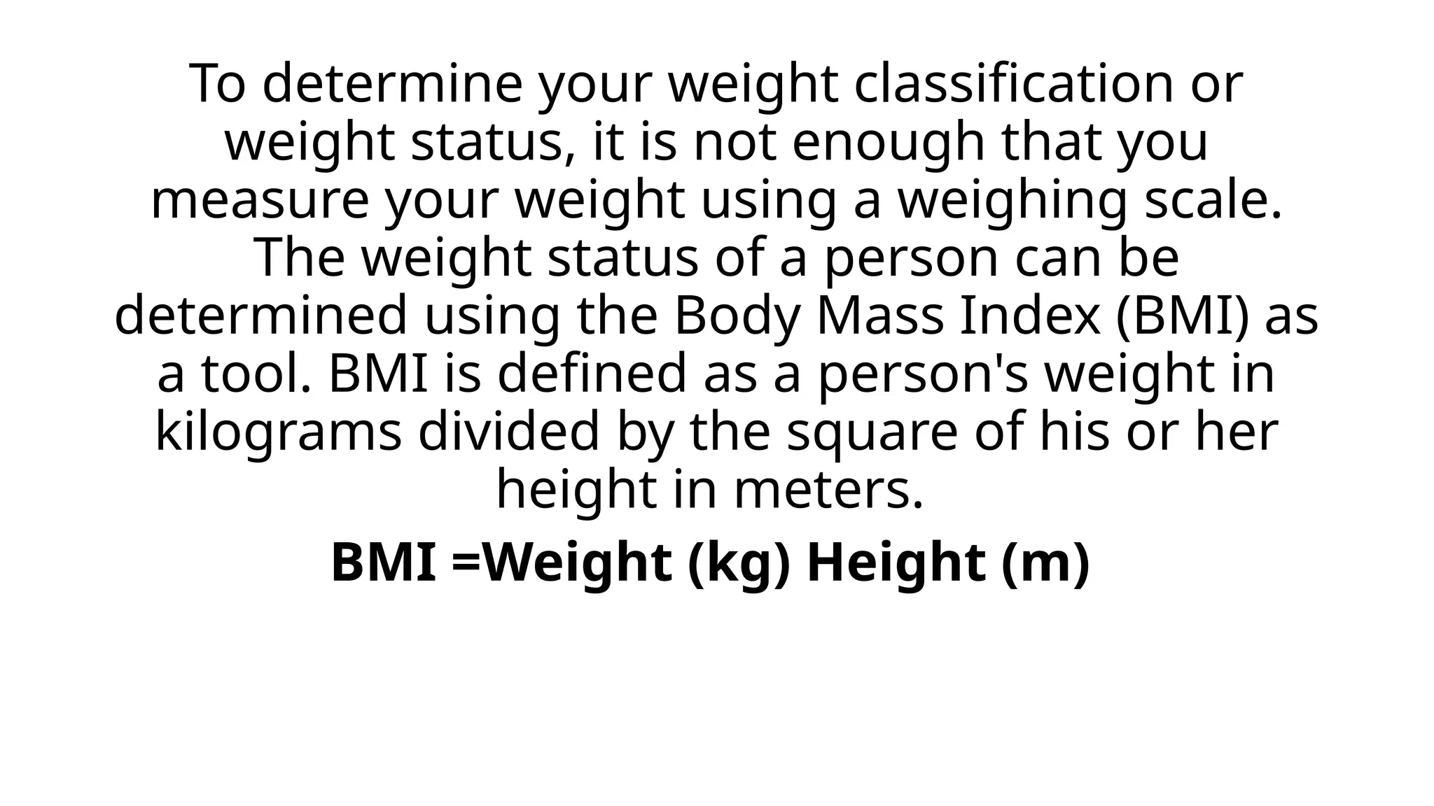 MAPEH BMI PowerPoint Presentation-111111 | PPT