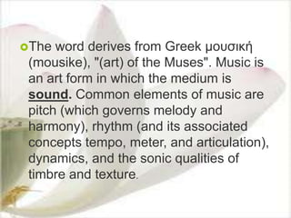 Mapeh what is music and its objectives | PPTX