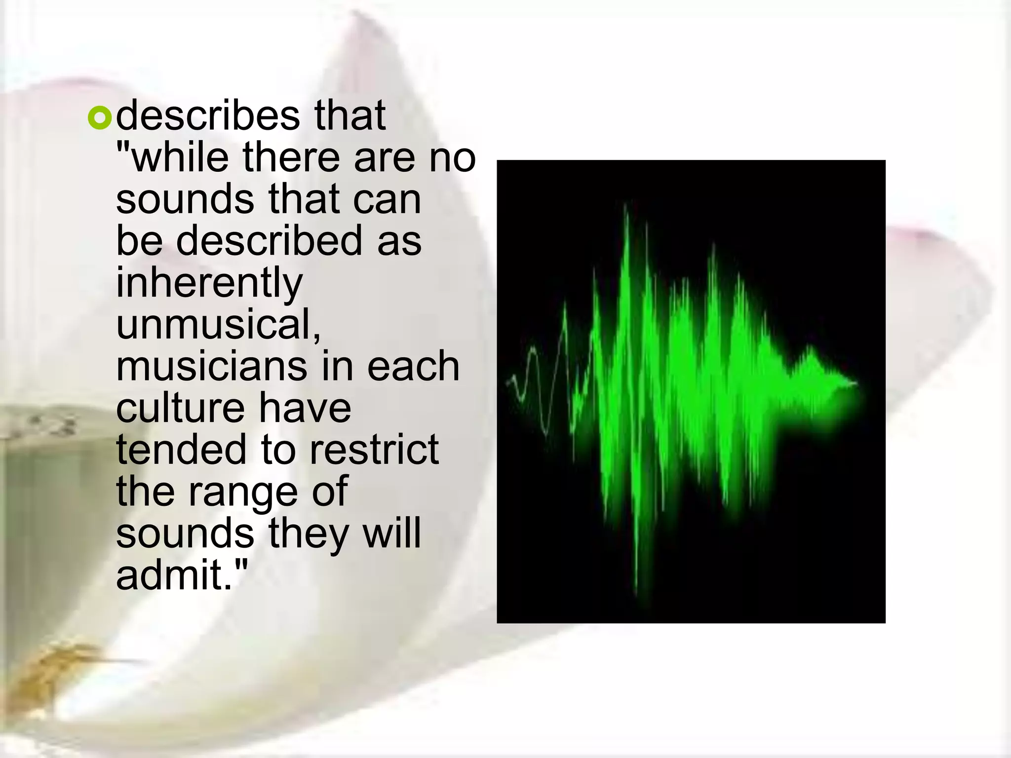 What is music and its objectives? | PPTX