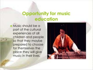 What is music and its objectives? | PPTX