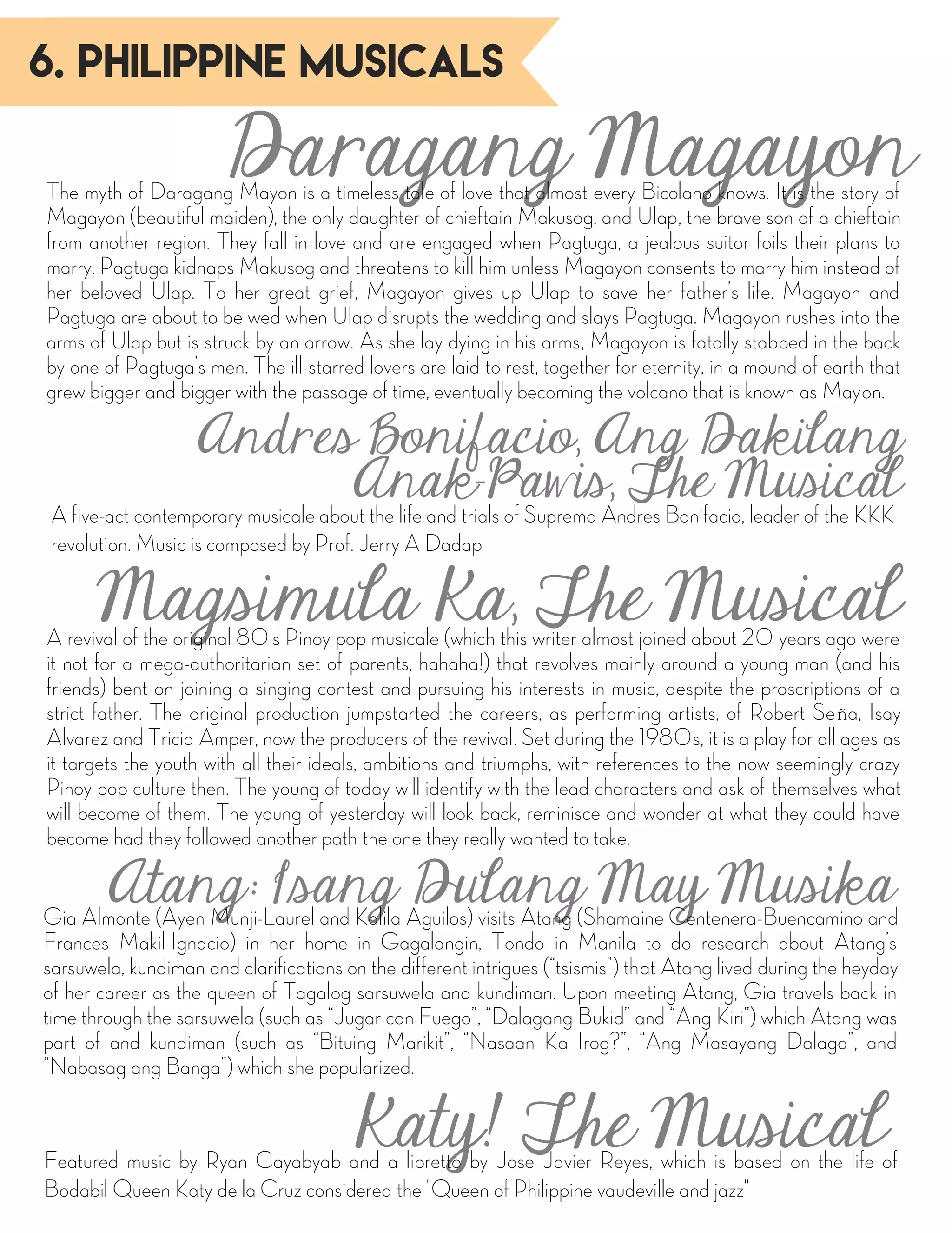 Mapeh 10 - Ballets and Musicals | PDF